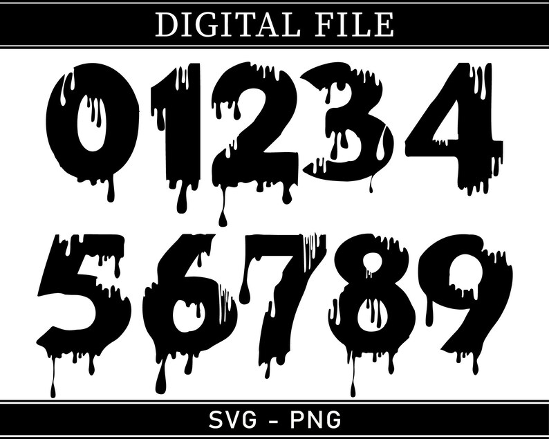 Dripping Font Svg Dripping Alphabet Dripping Cut Files - Etsy
