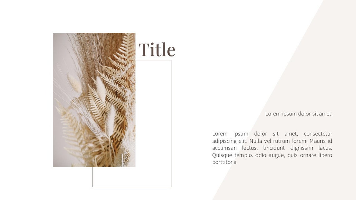 Beautiful Warm Tone Powerpoint Template Elegant Feminine - Etsy UK