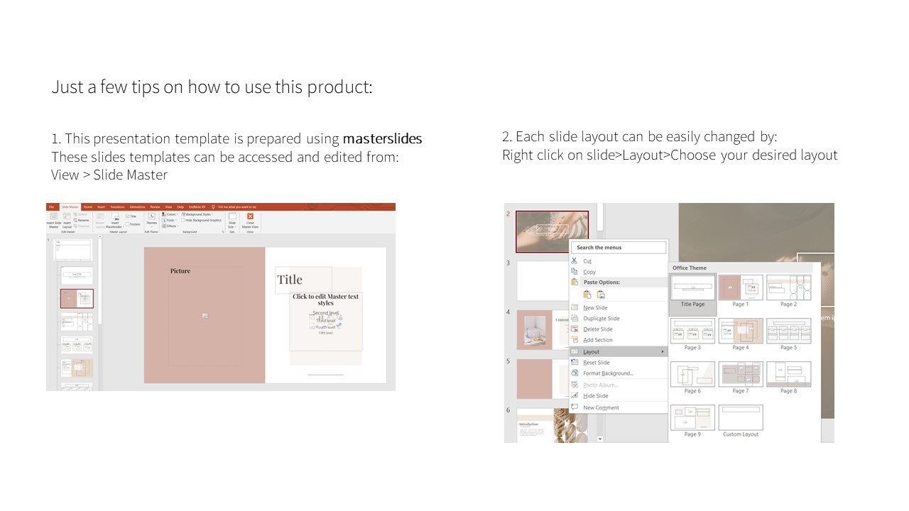 Beautiful Warm Tone Powerpoint Template - Elegant, Feminine, Classy ...