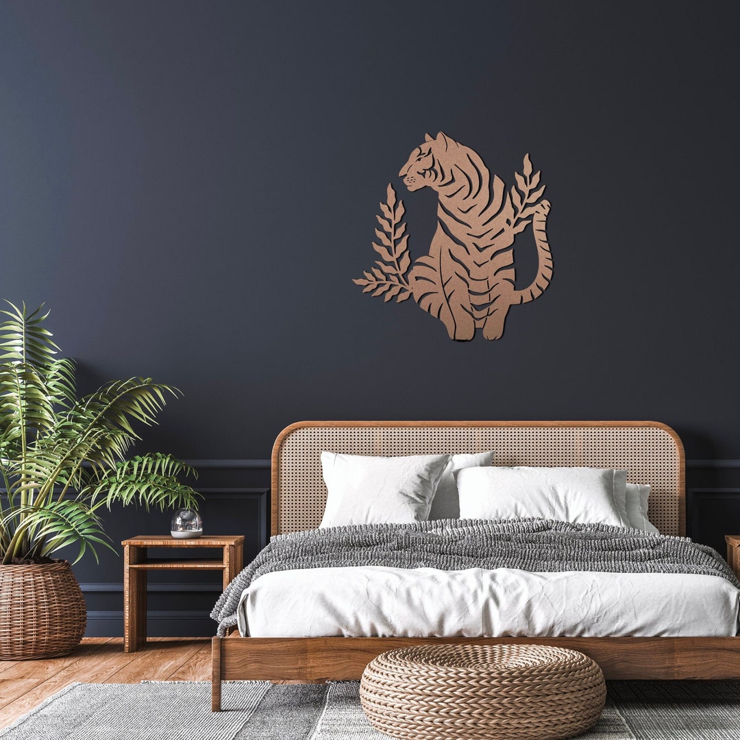 Tiger Metal Wall Art, Boho Tiger Wall Decor, Wild Cat Decor, Wild ...