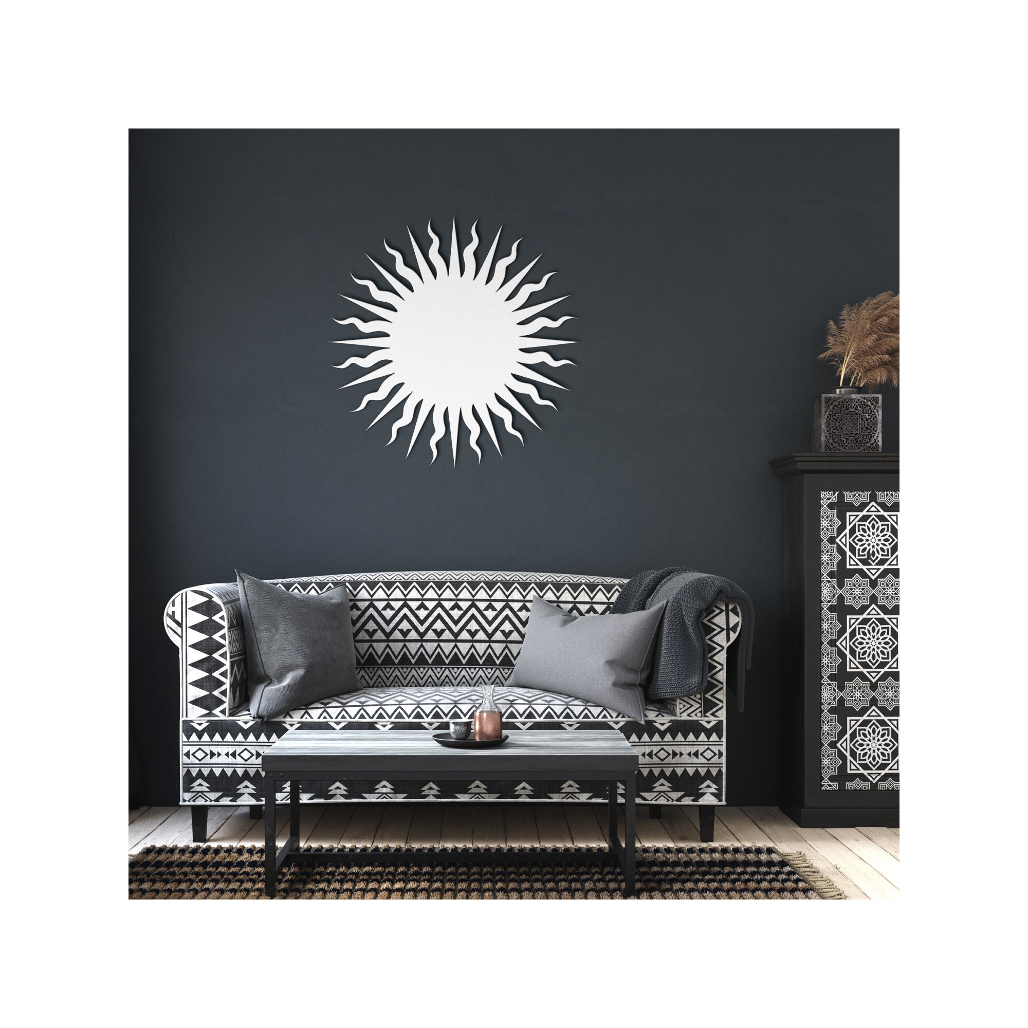 Sun Metal Wall Art, Boho Sun Burst, Sunrise / Sunset Wall Decor ...