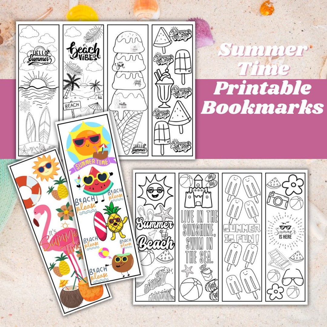 Printable Summer Bookmarks ,summer Activities, Summer Printables,summer ...