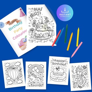 Birthday Coloring Pages, 10 Printable Birthday Theme Coloring Pages ...