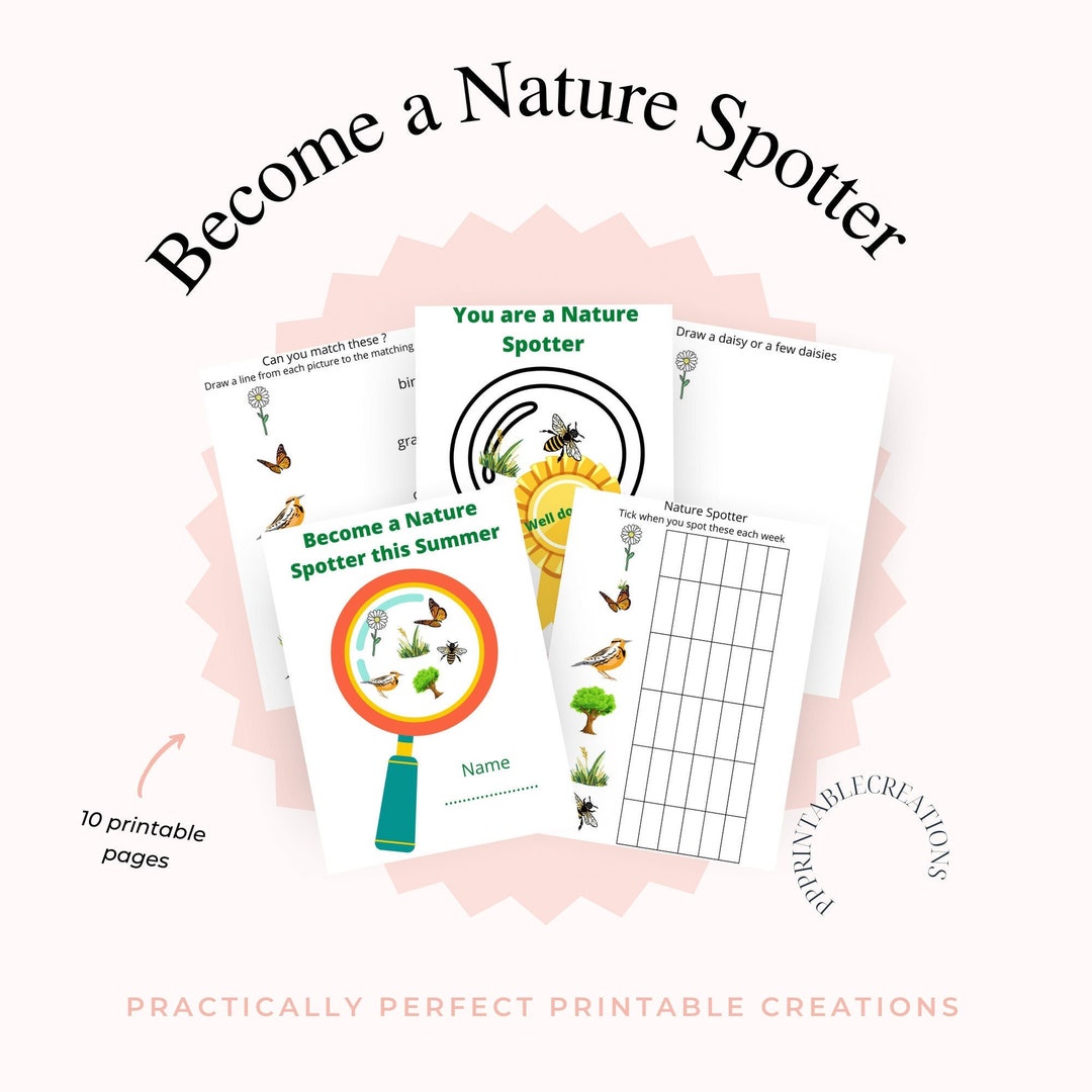 Kids Nature Spotters Printable Kids Summer Holiday Printable - Etsy