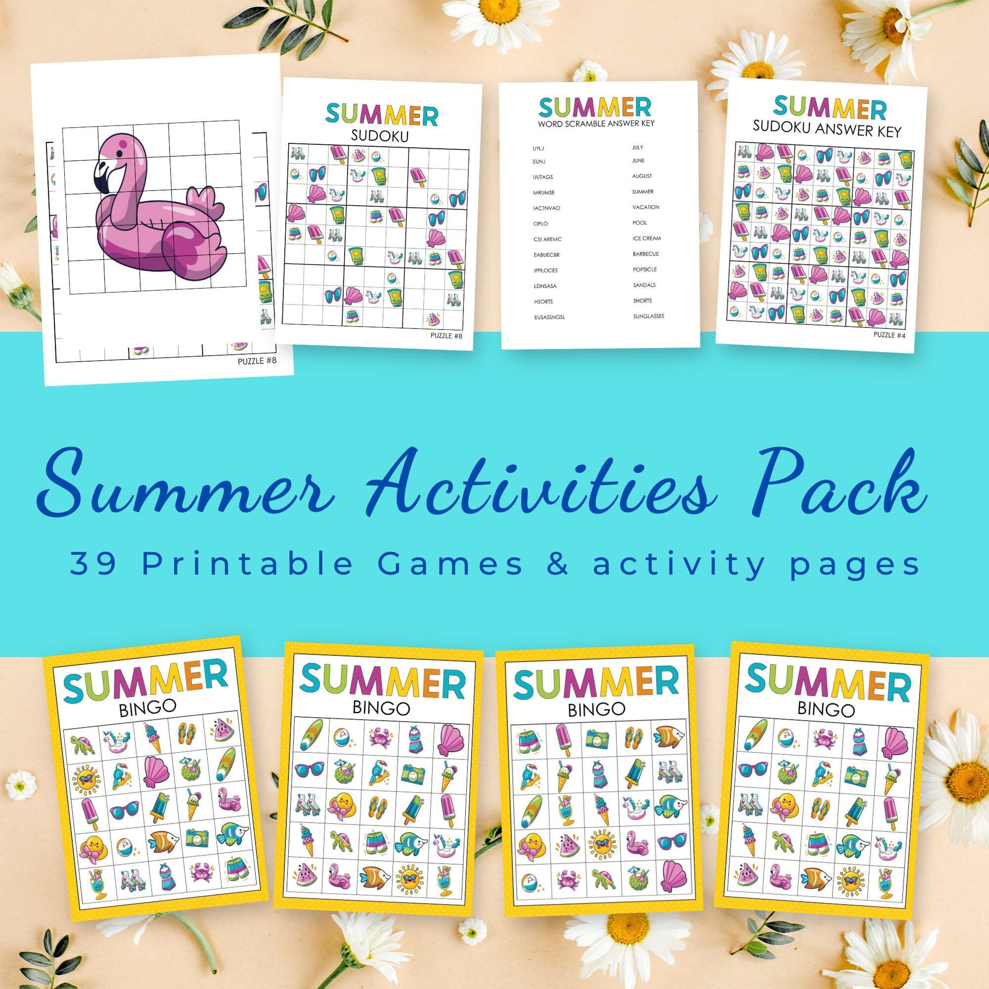 Summer Activities, Summer Printables, Summer Games, Summer Activity ...