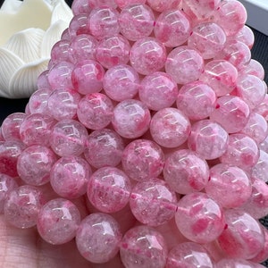 HIGH QUALITY Sakura Rain Natural Ice Rhodonite Cherry Blossom Bracelet ...