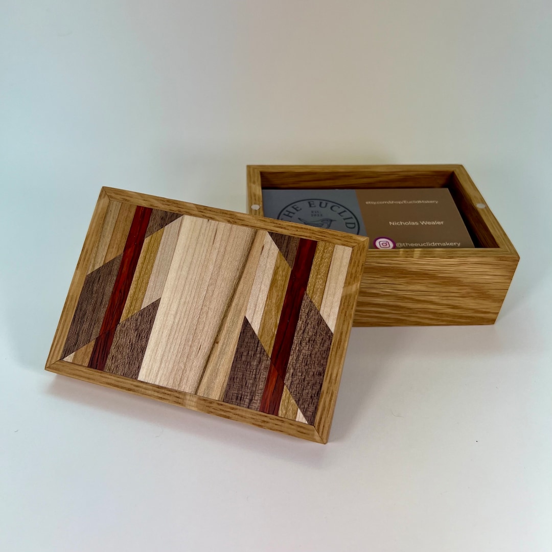 Handmade Business Card Holder Box - Etsy