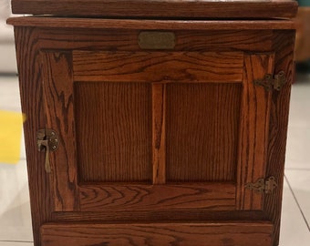 Vintage White Clad Oak Ice Box 1990's Reproduction Made in Mexico - Etsy