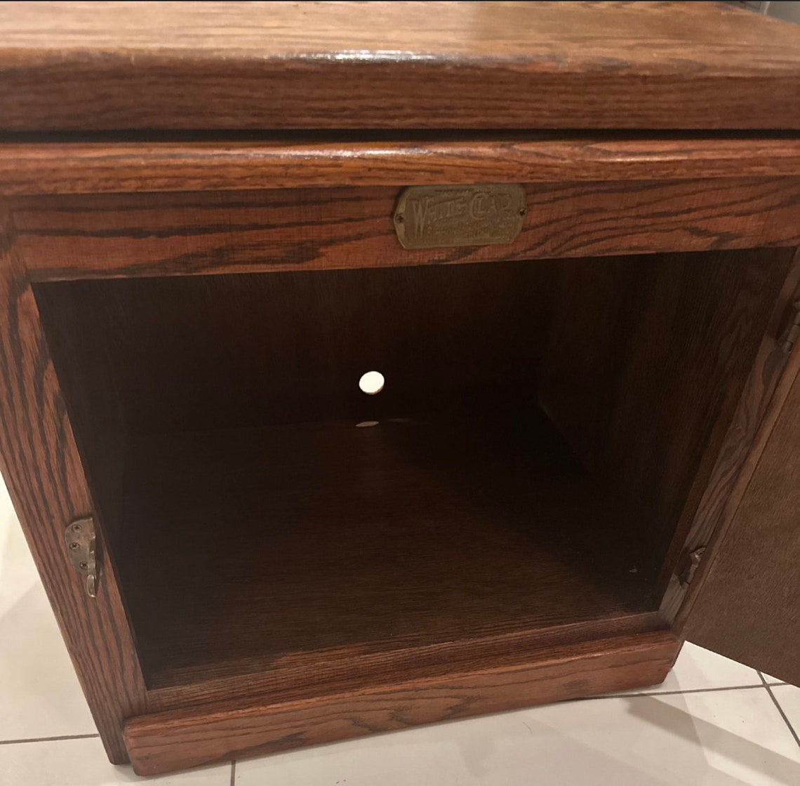 Authentic Vintage White Clad Ice Box With Spinner Top - Etsy