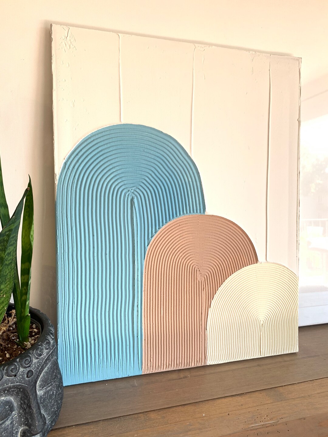 Arch Textured Art Textured Abstract Art White 3D Textured Art White ...