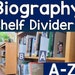 Biography Library Shelf Dividers: Classroom Library Labels for ...