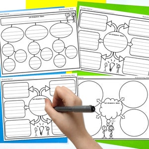 Printable Brainstorming Graphic Organizer Brainstorm Web for Kids Mind ...