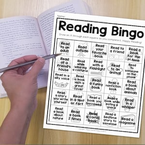 Reading Bingo Choice Board for Kids: Printable Reading Log & Summary ...