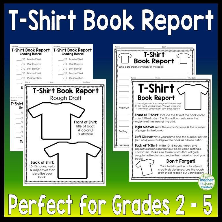 T-shirt Book Report Template | Students Decorate a T Shirt Based on a ...