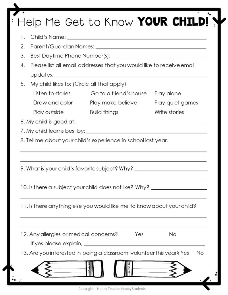 EDITABLE Parent Survey | Beginning of Year Parent Survey, Get to Know ...