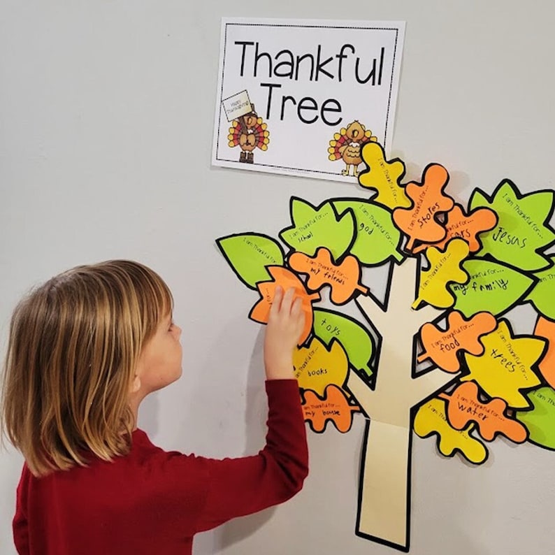 Thankful Tree Activity: Thanksgiving Bulletin Board (digital Download ...