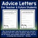 End of Year Advice Letters: Advice for Teacher & Advice for Student ...
