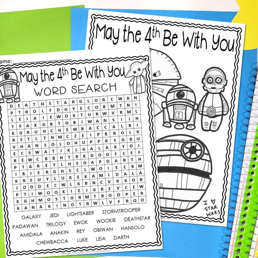 May the 4th Be With You Word Search: May the Fourth Word Search - Etsy
