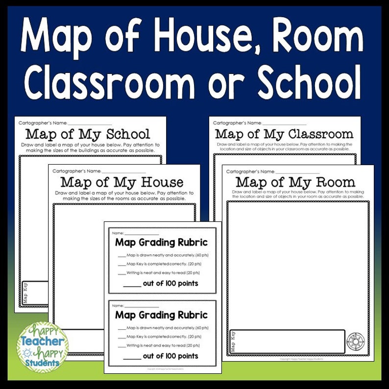 Create a Map Project, Create Your Own Map of Room, Map of School, Map ...