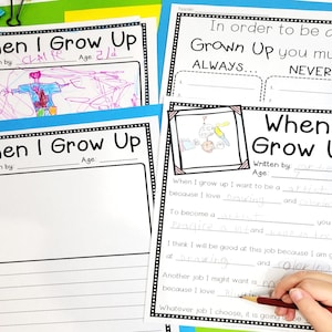 When I Grow up Writing Activity, What I Want to Be When I Grow up ...
