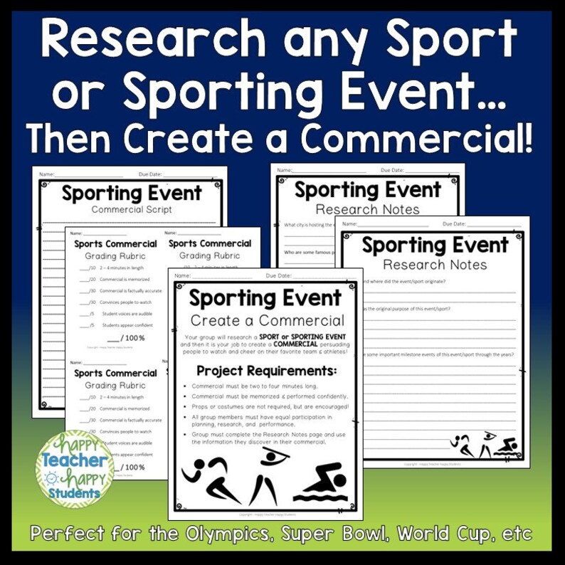 Make a Sports Commercial Skit | Summer Olympics 2024 Research Project ...