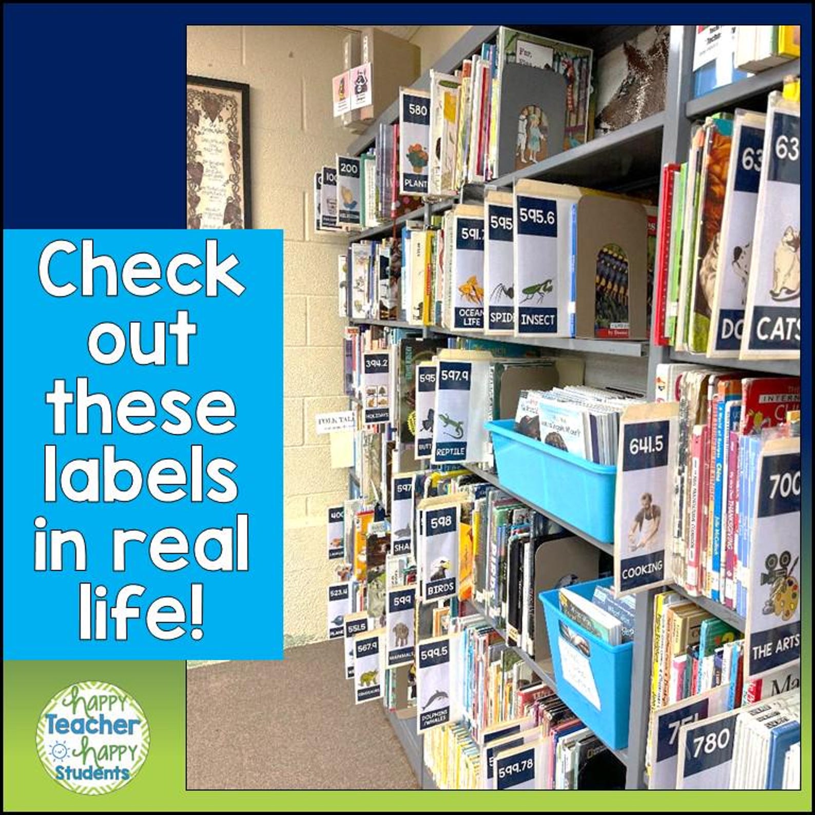 Nonfiction AND Fiction Library Shelf Dividers, Classroom Library Shelf ...