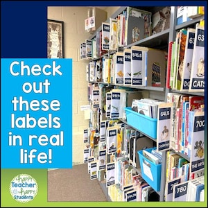 Nonfiction AND Fiction Library Shelf Dividers, Classroom Library Shelf ...