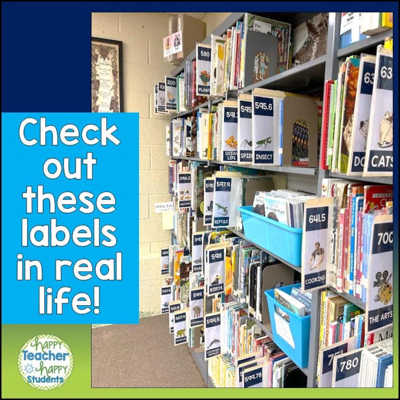 Nonfiction AND Fiction Library Shelf Dividers, Classroom Library Shelf ...