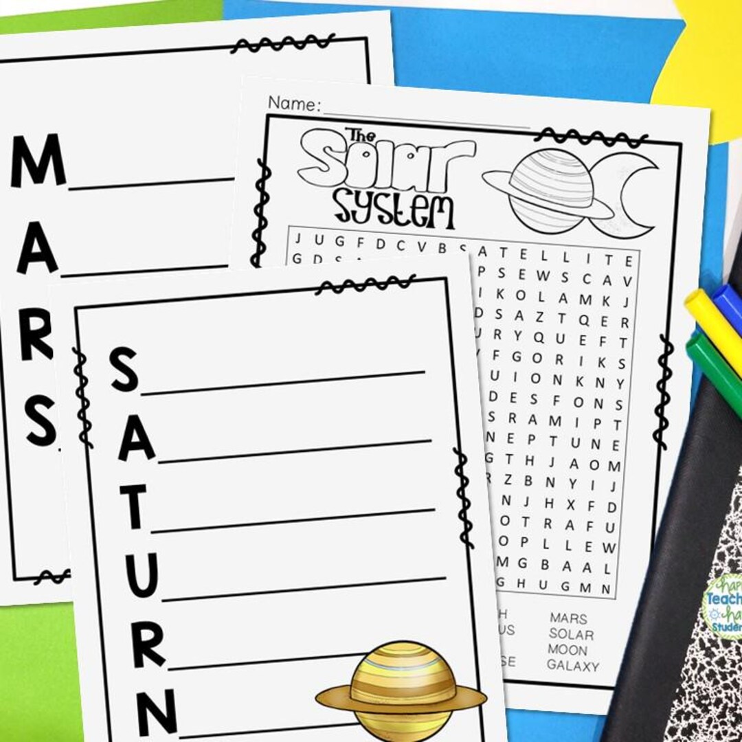 Solar System Writing Activity | 11 Acrostic Poems | Solar System Word ...