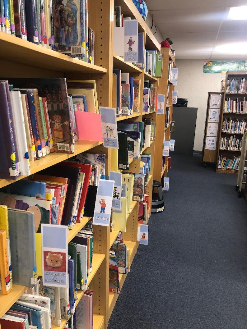 Fiction Library Shelf Dividers: 119 Book Series Labels (digital ...