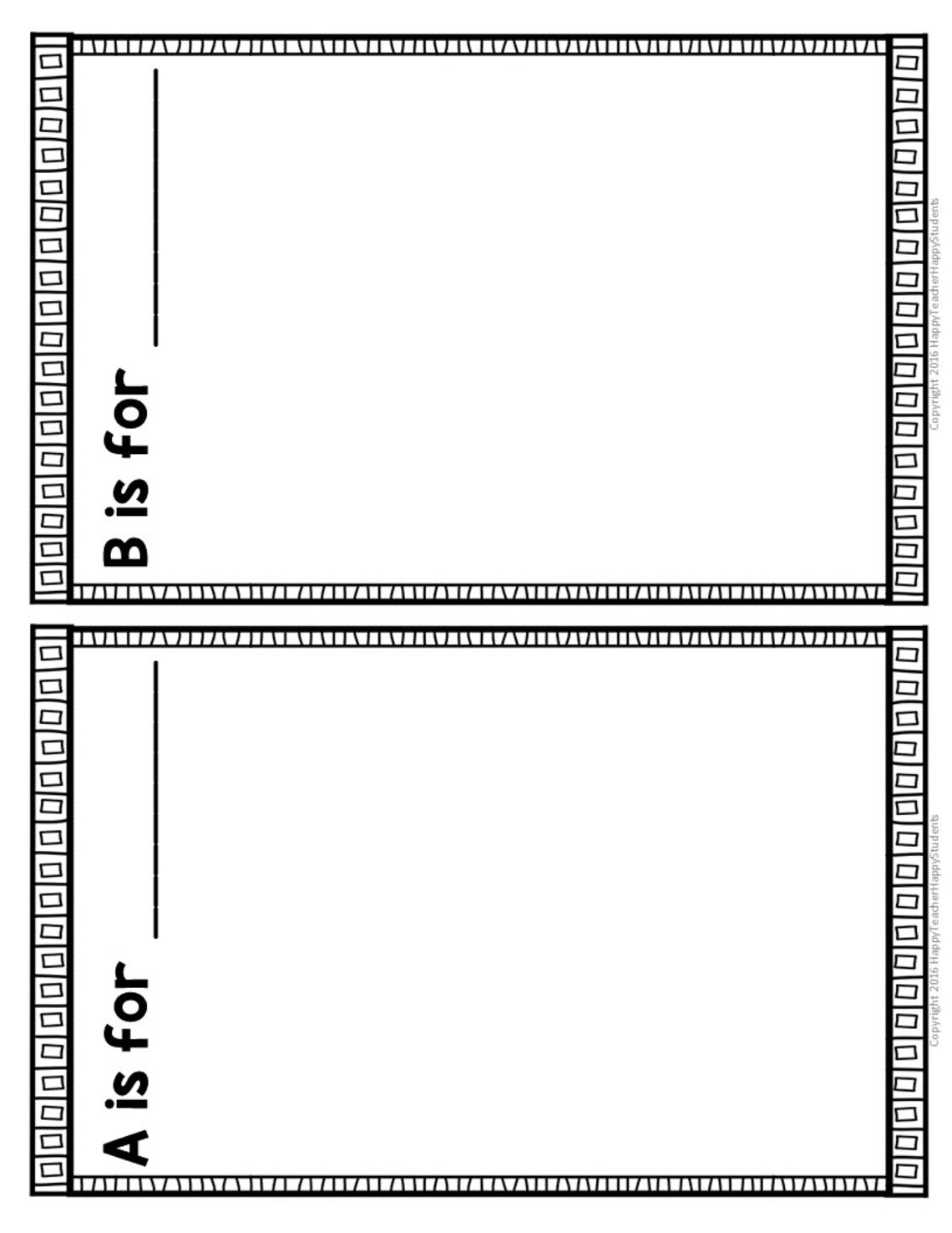 Printable ABC Book Template: DIY Alphabet Coloring Book | Alphabet Book ...