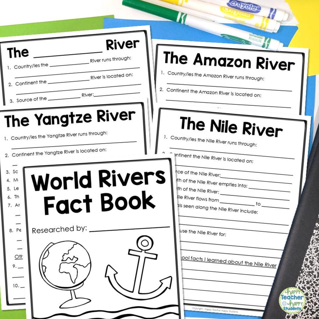 World Rivers Fact Book | World Rivers Research Project | Use With Any ...