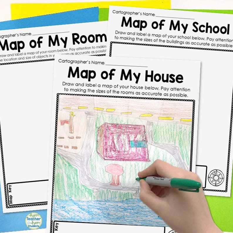Create a Map Project, Create Your Own Map of Room, Map of School, Map ...