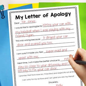 Kids Apology Letter Printable Apology Template for Children How to ...