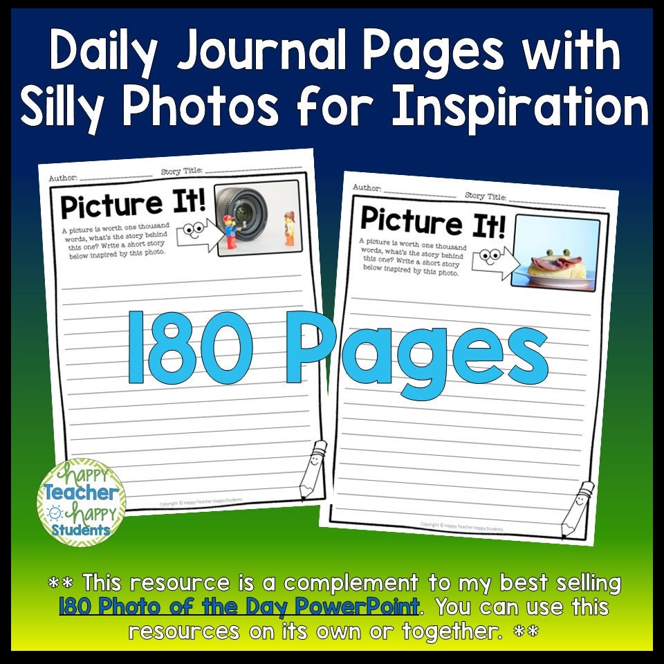 Daily Journal Prompts | 180 Silly Photos for Daily Journal Writing ...
