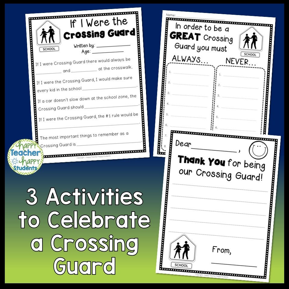 If I Were a School Crossing Guard | Crossing Guard Thank You | Crossing ...