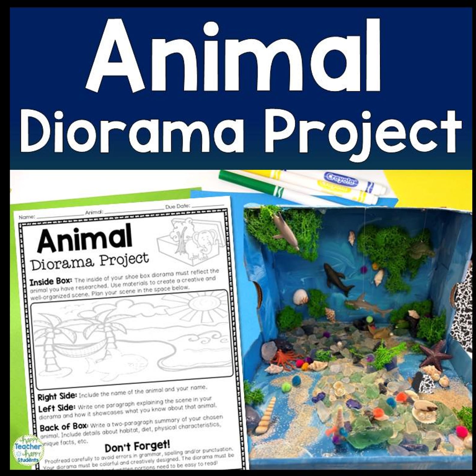 Animal Project PDF | Animal Diorama | USE for ANY Animal Research ...