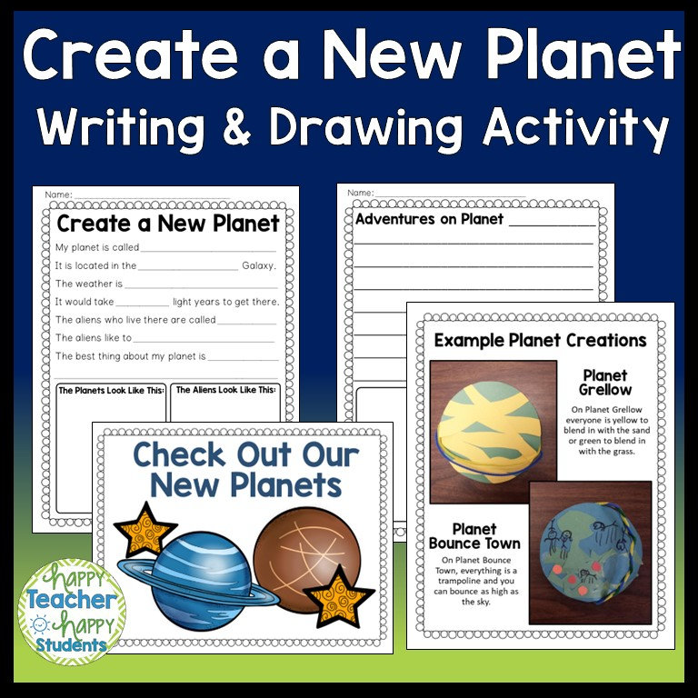 Create a Planet Solar System Writing & Drawing Activity Make a New ...