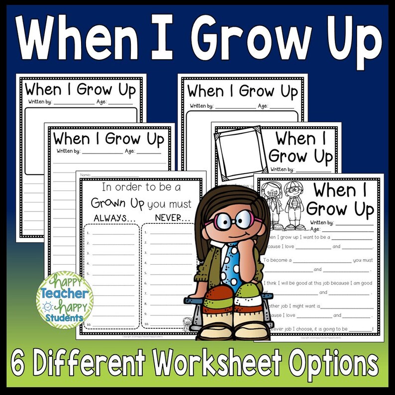 When I Grow up Writing Activity, What I Want to Be When I Grow up ...