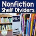 Nonfiction Library Shelf Dividers 86 Shelf Labels for Nonfiction Books ...