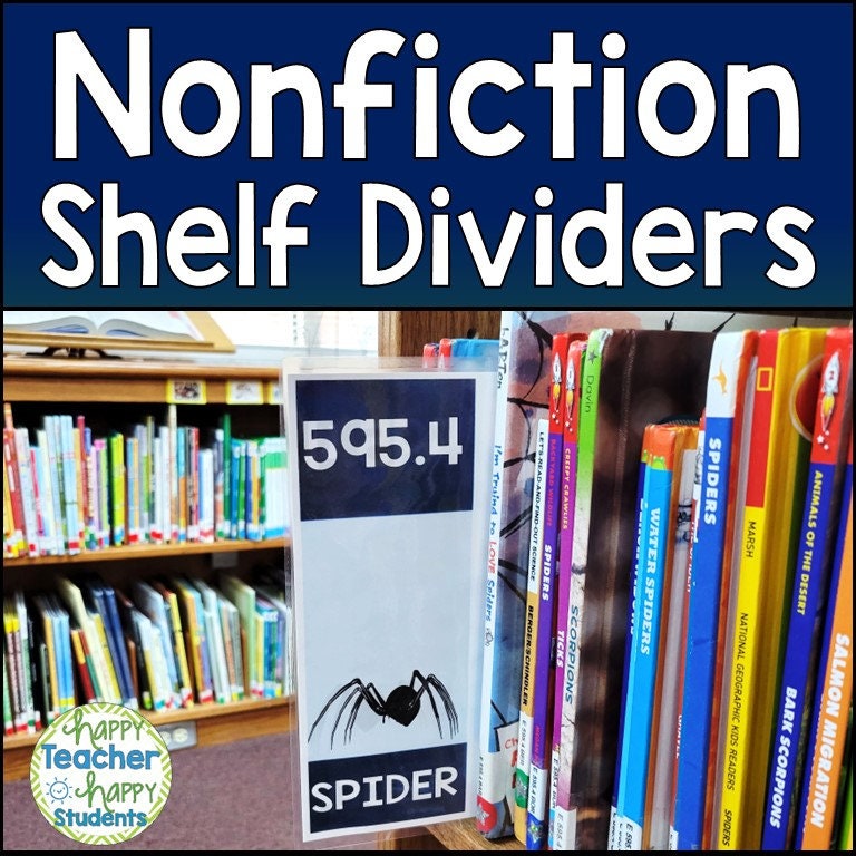 Nonfiction Library Shelf Dividers: 86 Book Labels for Nonfiction Books ...