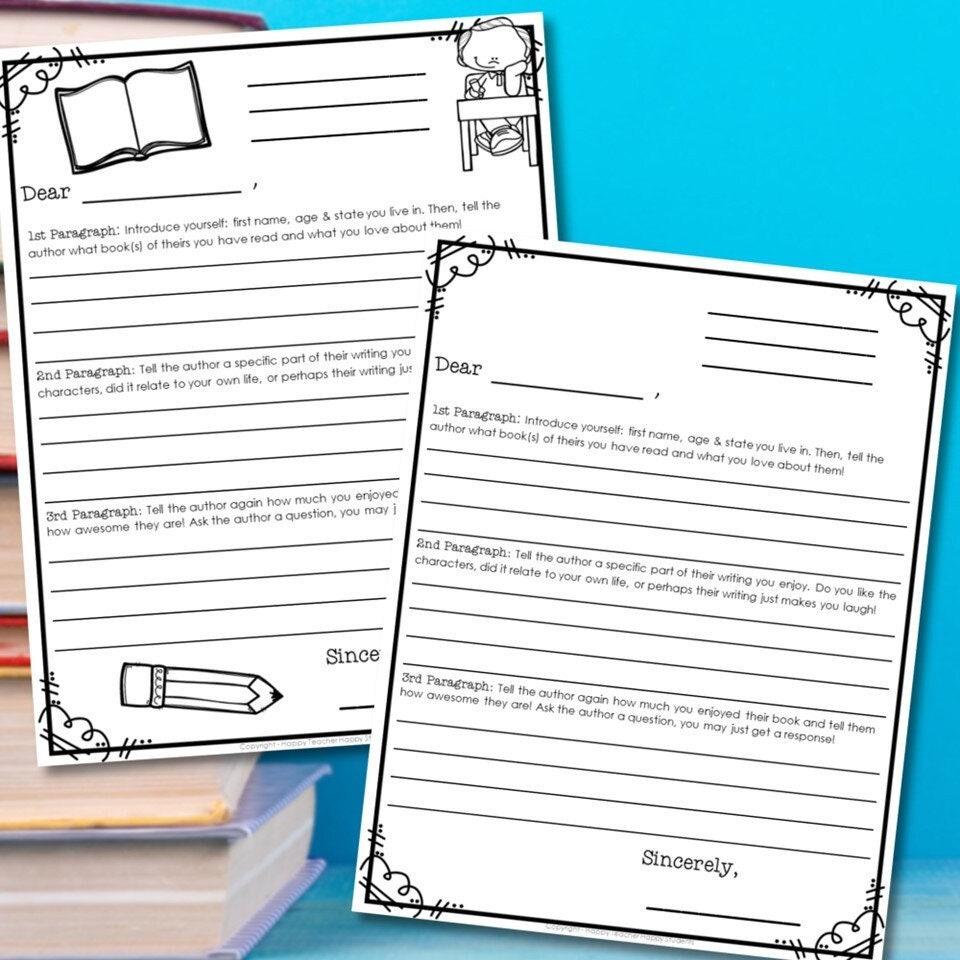 Letter to the Author Template | Kids LOVE to Write Letters to a ...