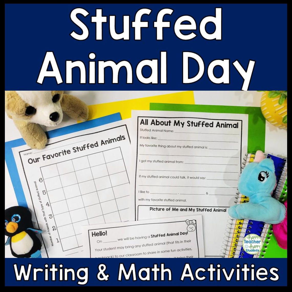 Stuffed Animal Day Writing and Math, Bring Stuffed Animals to School ...