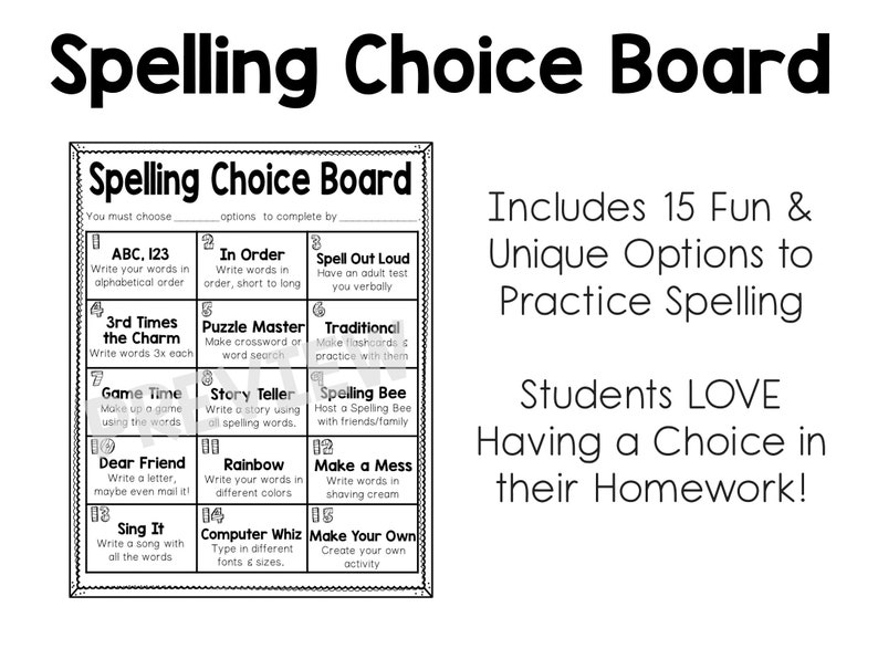 Spelling Test Templates for Spelling Practice AND Spelling Homework ...