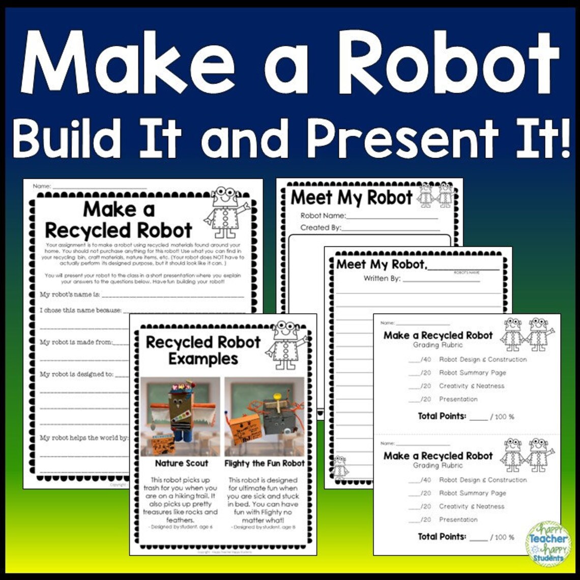 Recycled Robot Project | Build a Robot From Recycled Materials | STEM ...