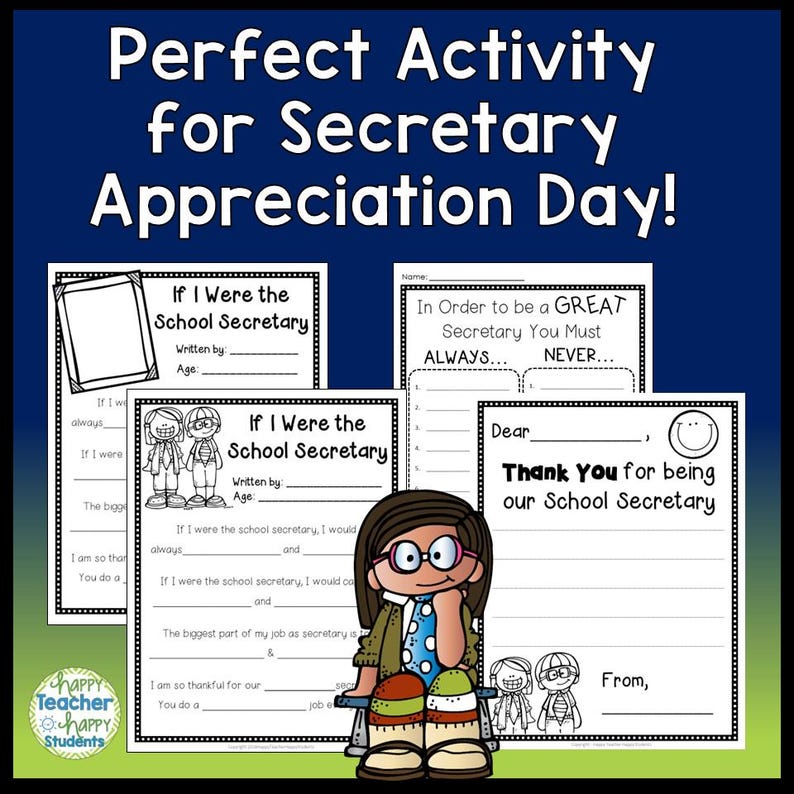 If I Were School Secretary | School Secretary Appreciation Day | School ...