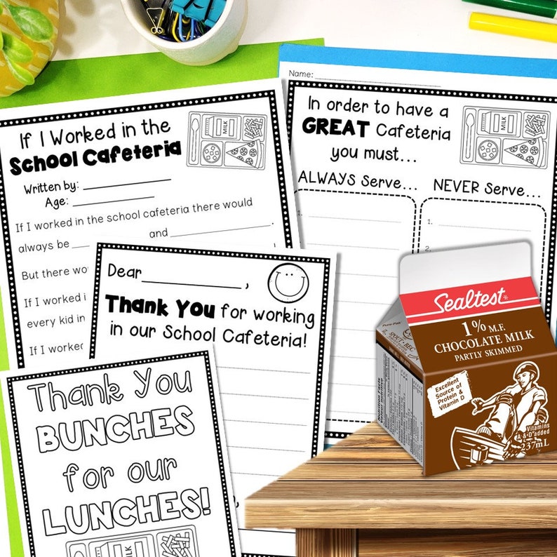 Cafeteria Worker Thank You Card: School Lunch Hero Appreciation ...
