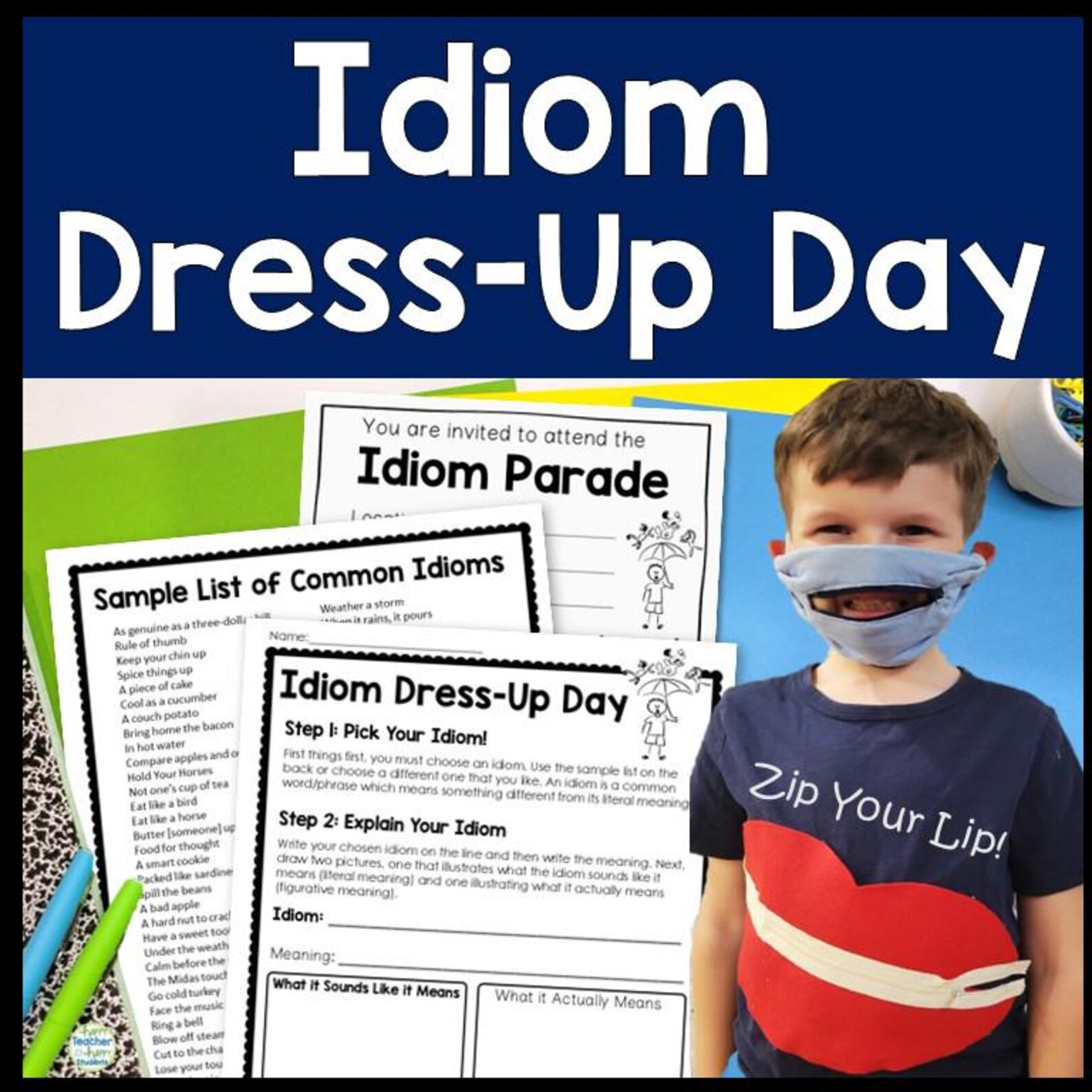 Idiom Dress-up Day Activity Kit: Figurative Language Parade (digital ...