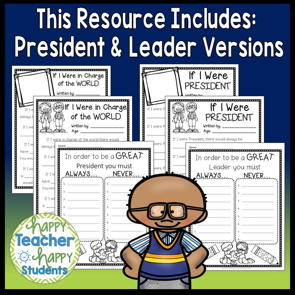 Election Writing Activity If I Were President If I Were in Charge of ...