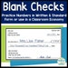 Blank Checks Templates Use for Writing Large Numbers or in a Classroom ...